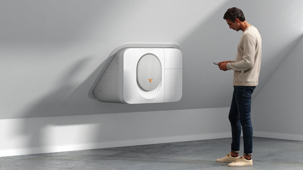 New Weheat heat pump Swift sunk into the pitched roof